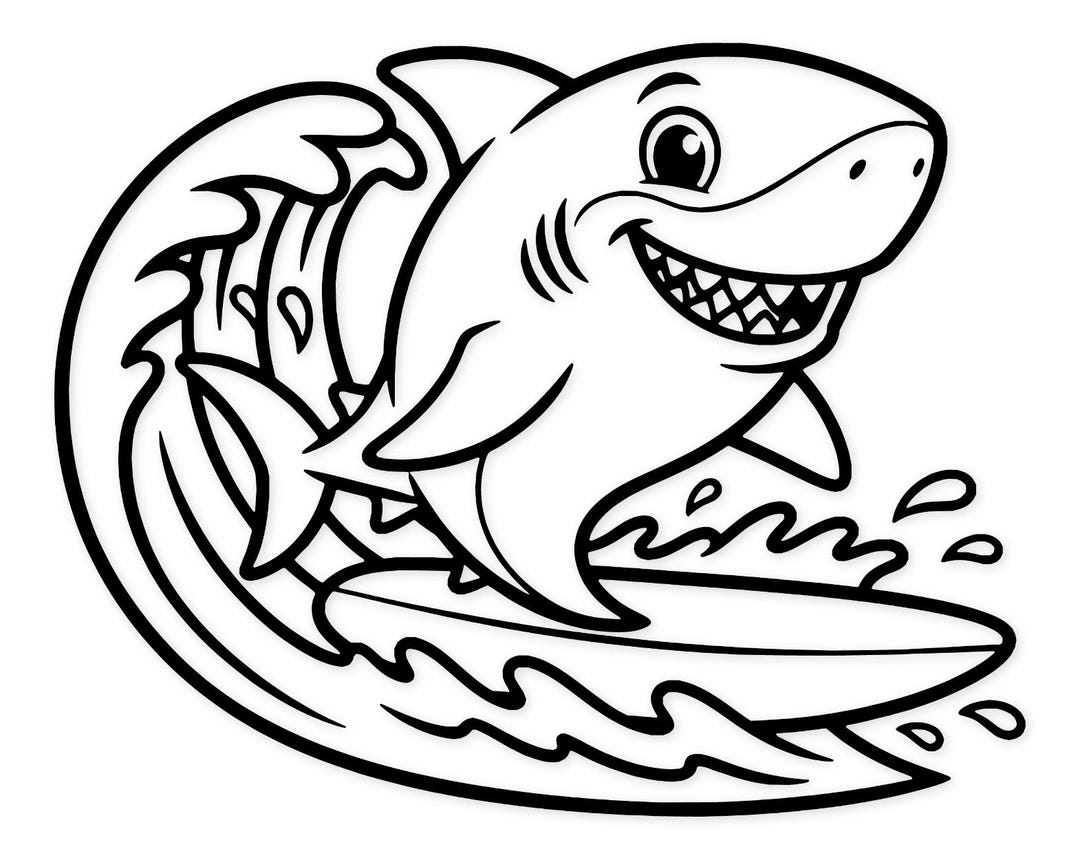Goofy Shark Svg Png: Bold Design for T-shirts and Stickers - Etsy