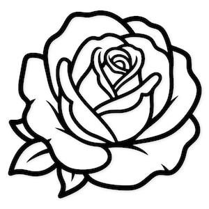 Rose Bud Icon Svg Png: Bold Outline Design for Cricut - Etsy