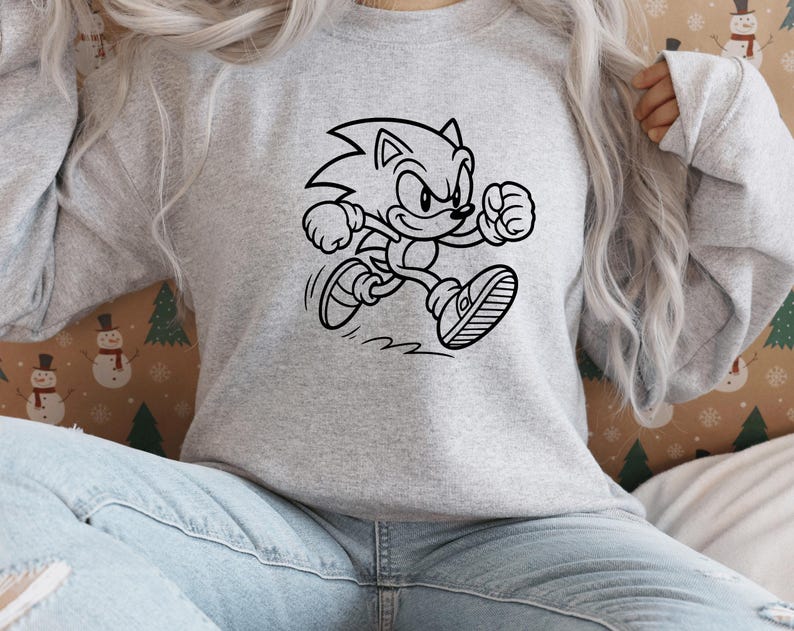 Sonic Svg | Running Sonic SVG PNG | Sonic Line Art Vector | Cartoon ...
