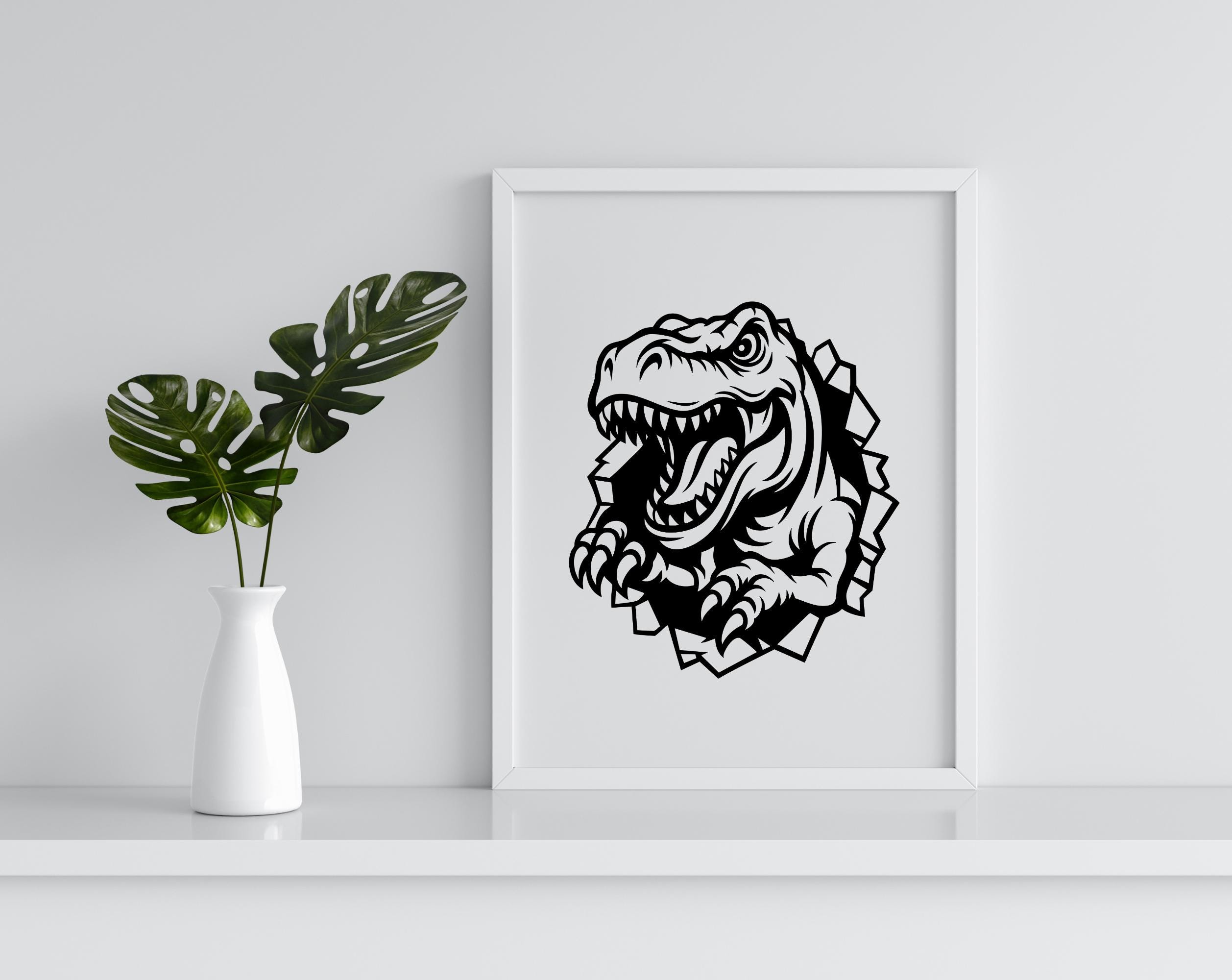 T-rex Dinosaur SVG PNG | Roaring T Rex Clipart | Jurassic Dino ...