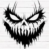 Spooky Halloween Face SVG Bundle: Horror Skull Smile (digital Download ...