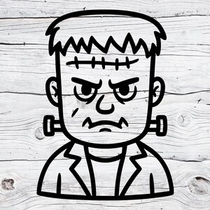 Frankenstein Svg Png, Halloween Monster Svg, Scary Face Svg, Spooky ...