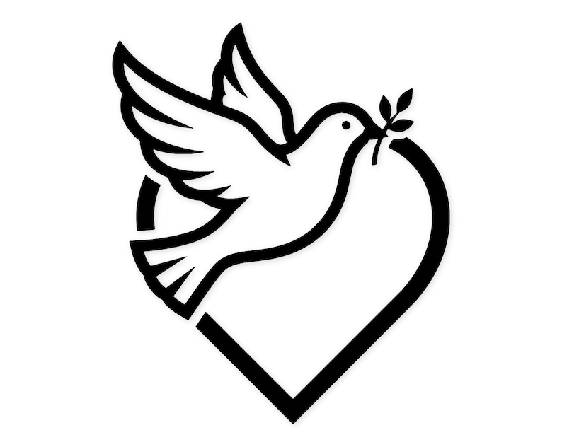 Jesus Heart and Dove Svg Png: Cut Ready Digital Design for Cricut ...