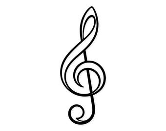 Musical Treble Clef Svg Png: Cut Ready Digital Design for Cricut ...