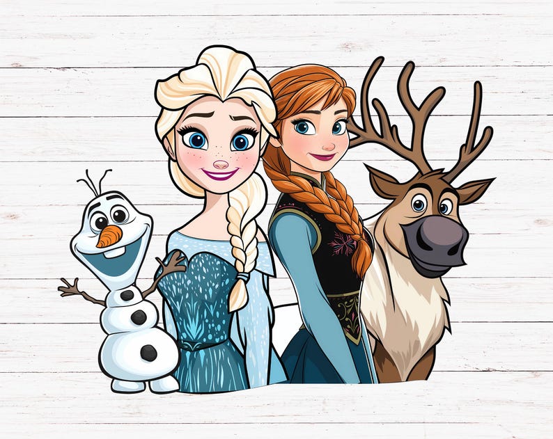 Frozen Clipart, Elsa, Anna, Olaf, and Sven Png, Frozen Png Bundle ...