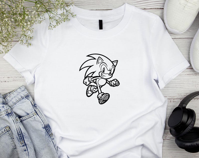 Sonic Outline Svg, Sonic Outline Png, Sonic Svg, Sonic the Hedgehog Svg ...