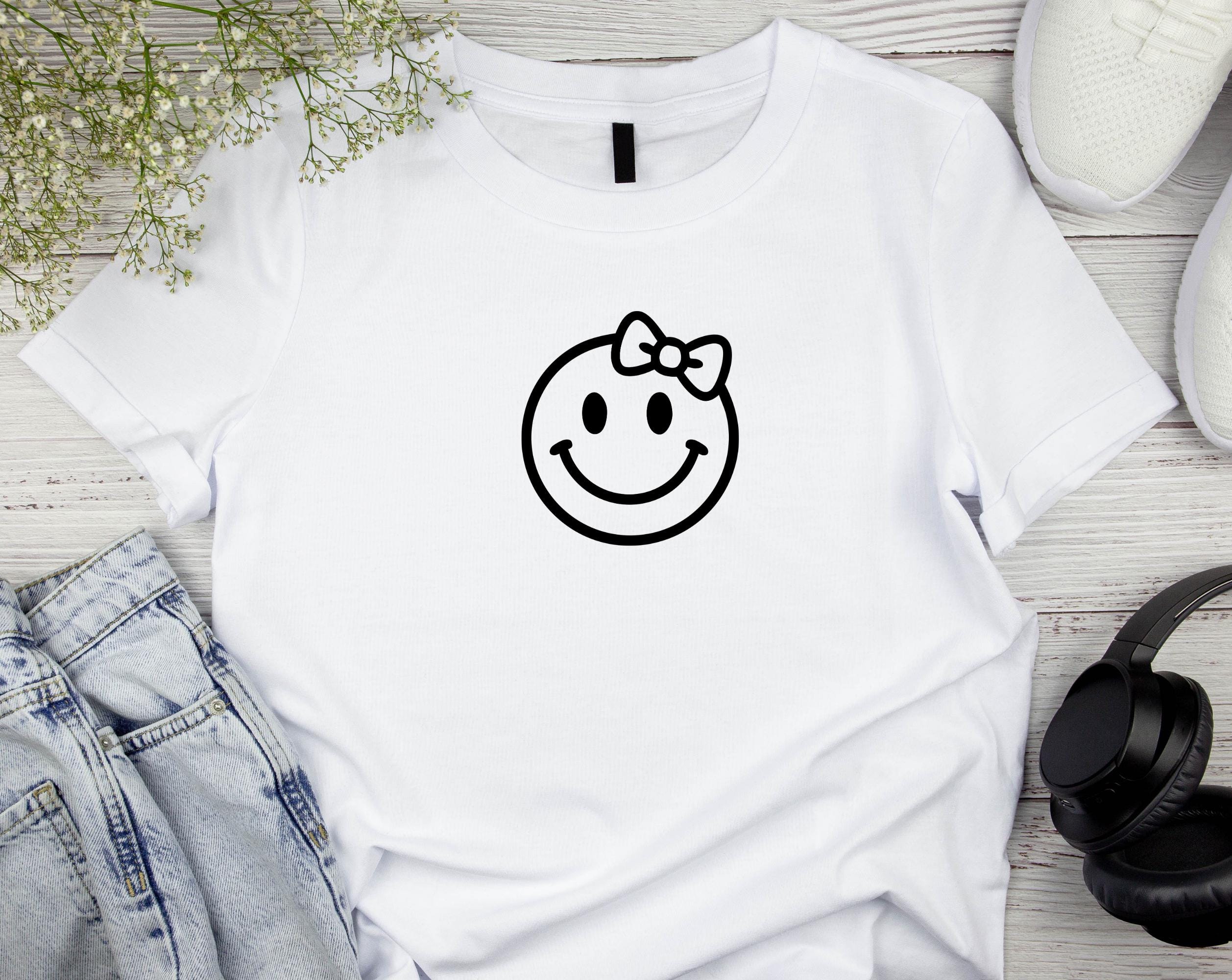 Smiley Svg, Smiley Face With Bow SVG PNG, Cute Girl Emoji Clipart ...