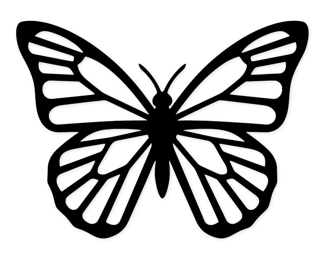Symmetrical Butterfly Svg Png: Minimalist Design for Craft Projects - Etsy
