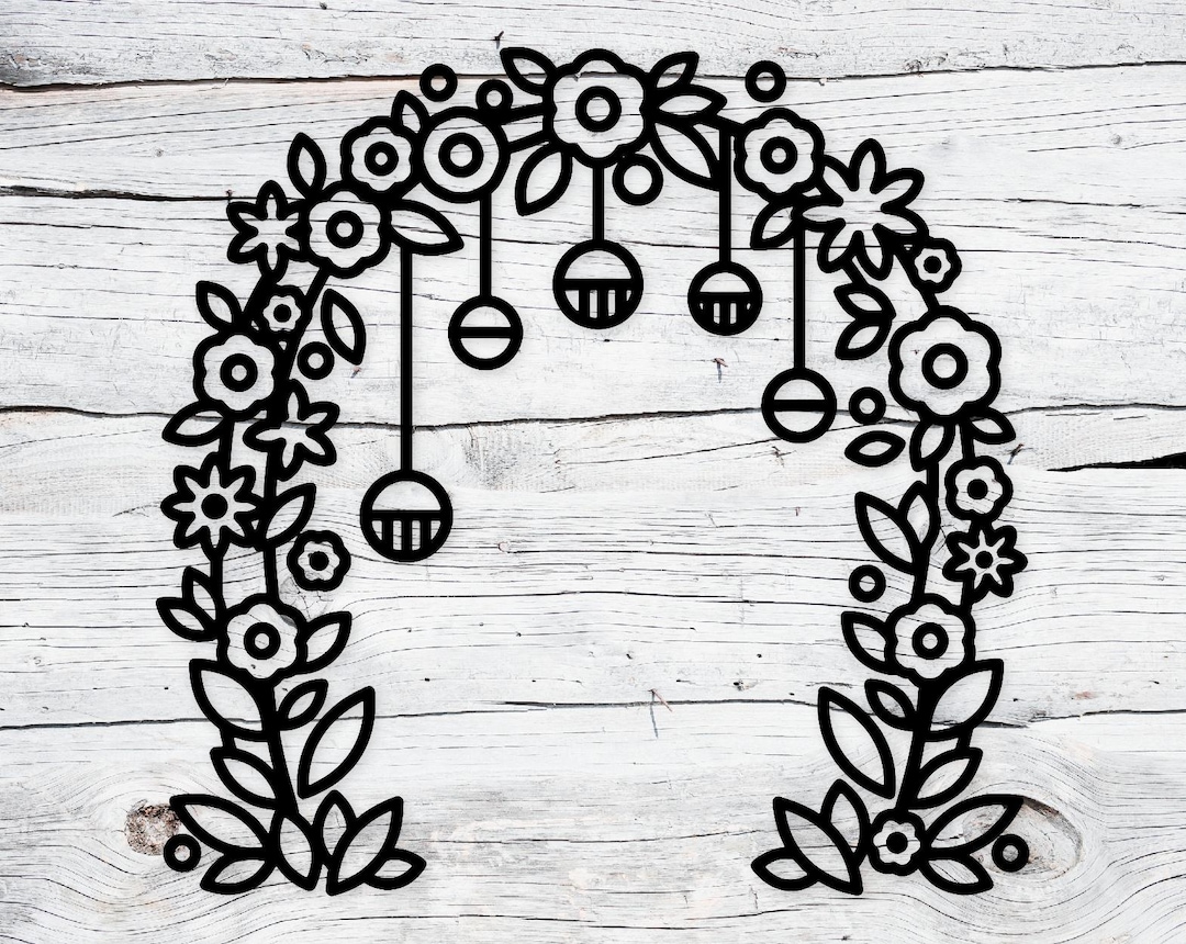 Floral Wedding Arch Svg: Elegant Design for Invitations - Etsy