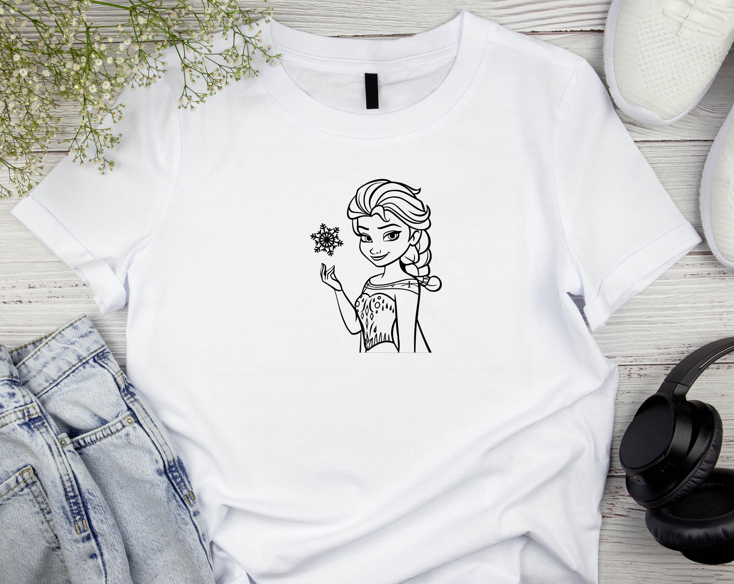 Elsa Outline Svg, Layered Elsa Outline Svg, Princess Svg, Elsa Svg ...