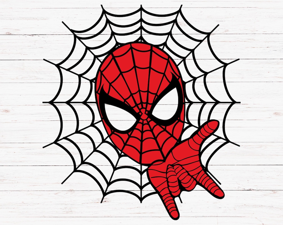 Spiderman Layered Svg Clipart | Spiderman Web, Spiderman Head and Hand ...