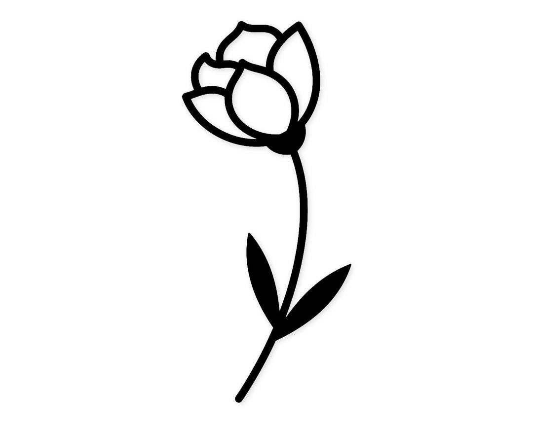 Single Stem Flower Svg Png: Cut Ready Digital Design for Cricut ...
