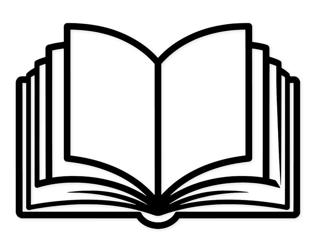 Open Book Svg Png: Bold High Contrast Cut File for Cricut - Etsy