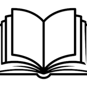 Open Book Svg Png: Bold High Contrast Cut File for Cricut - Etsy