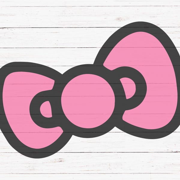 Hello Kittys Bow Svg - Etsy