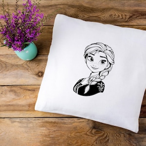 Anna Svg | Frozen Anna Svg | Princess Anna Outline Clipart for Cricut ...