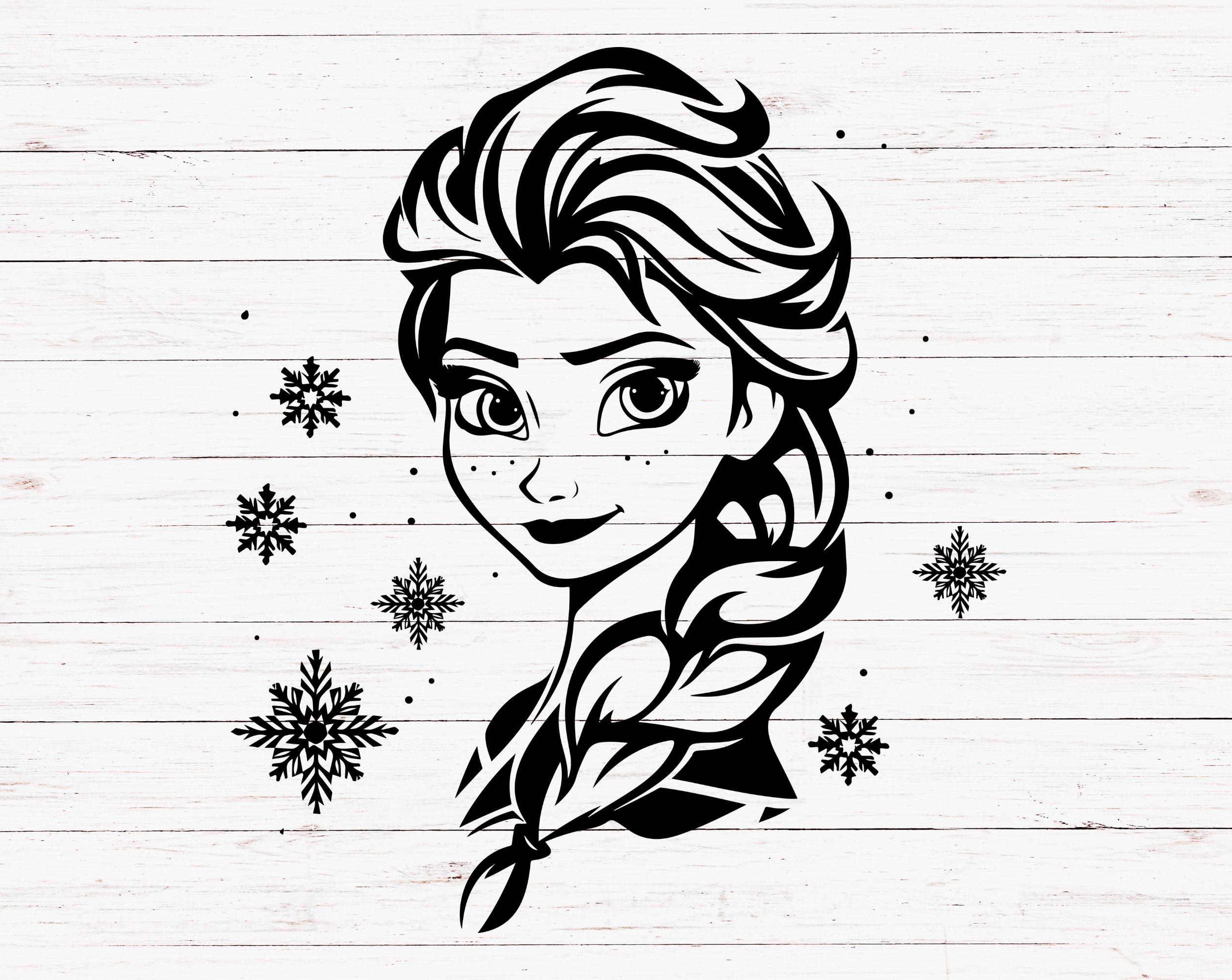 Elsa Svg, Elsa Outline Svg, Elsa Frozen Svg, Princess Svg, Frozen Elsa ...