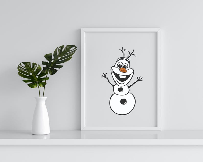 Olaf Outline Svg | Frozen Olaf Svg | Adorable Olaf Clipart for Cricut ...