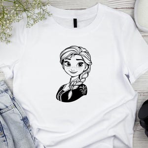 Anna Svg | Frozen Anna Svg | Princess Anna Outline Clipart for Cricut ...