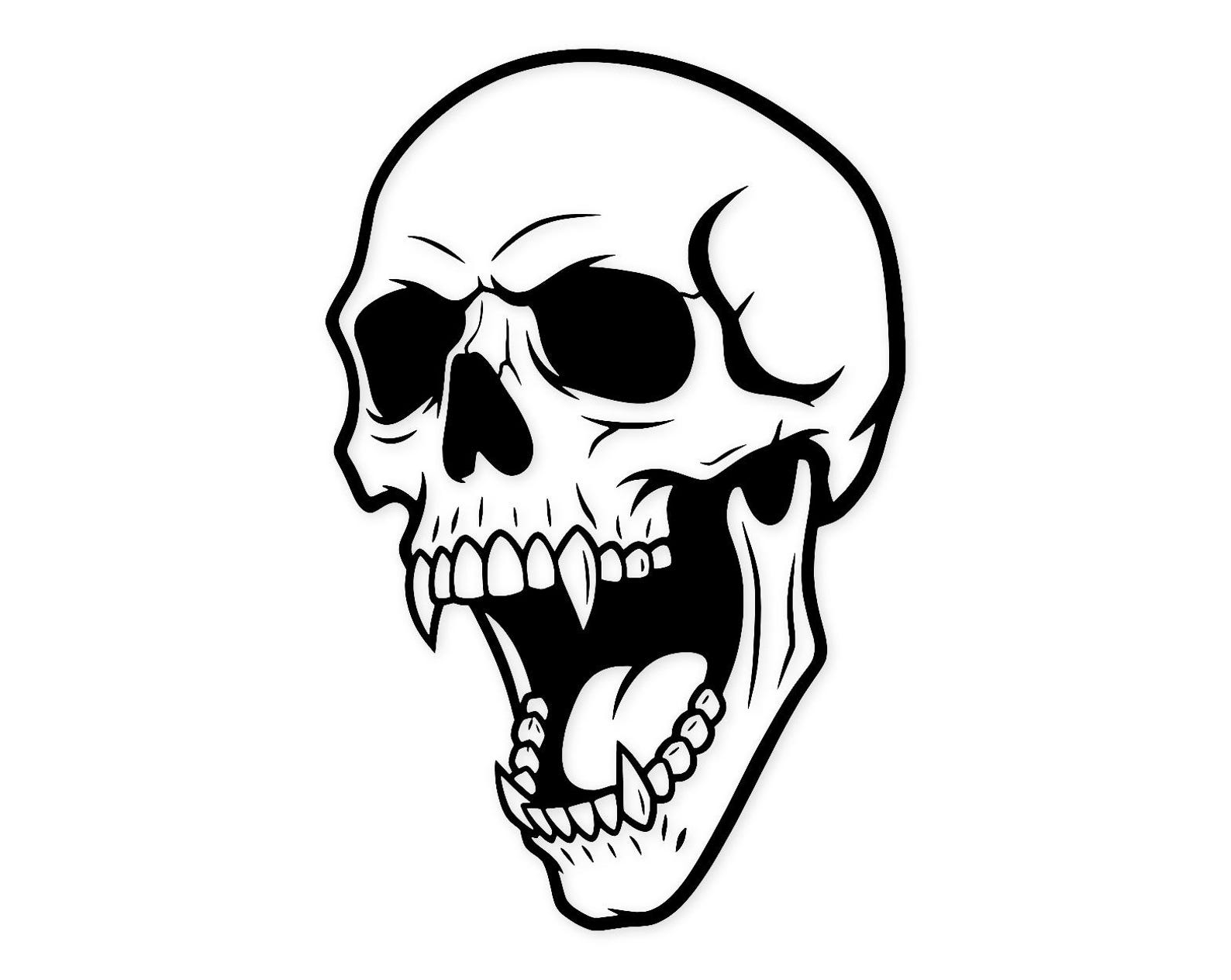 Screaming Skull Svg Png: Minimalist Bold Design for T-shirts - Etsy
