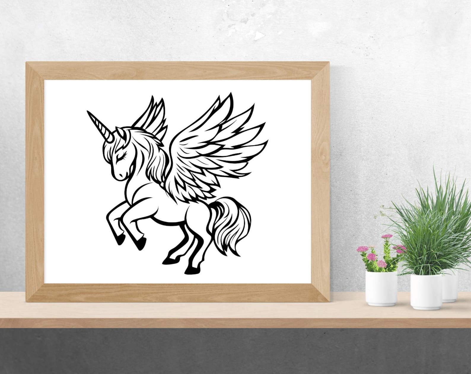Unicorn Svg | Unicorn Outline SVG and PNG | Minimalist Unicorn Clipart ...