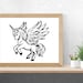Unicorn Svg | Unicorn Outline SVG and PNG | Minimalist Unicorn Clipart ...
