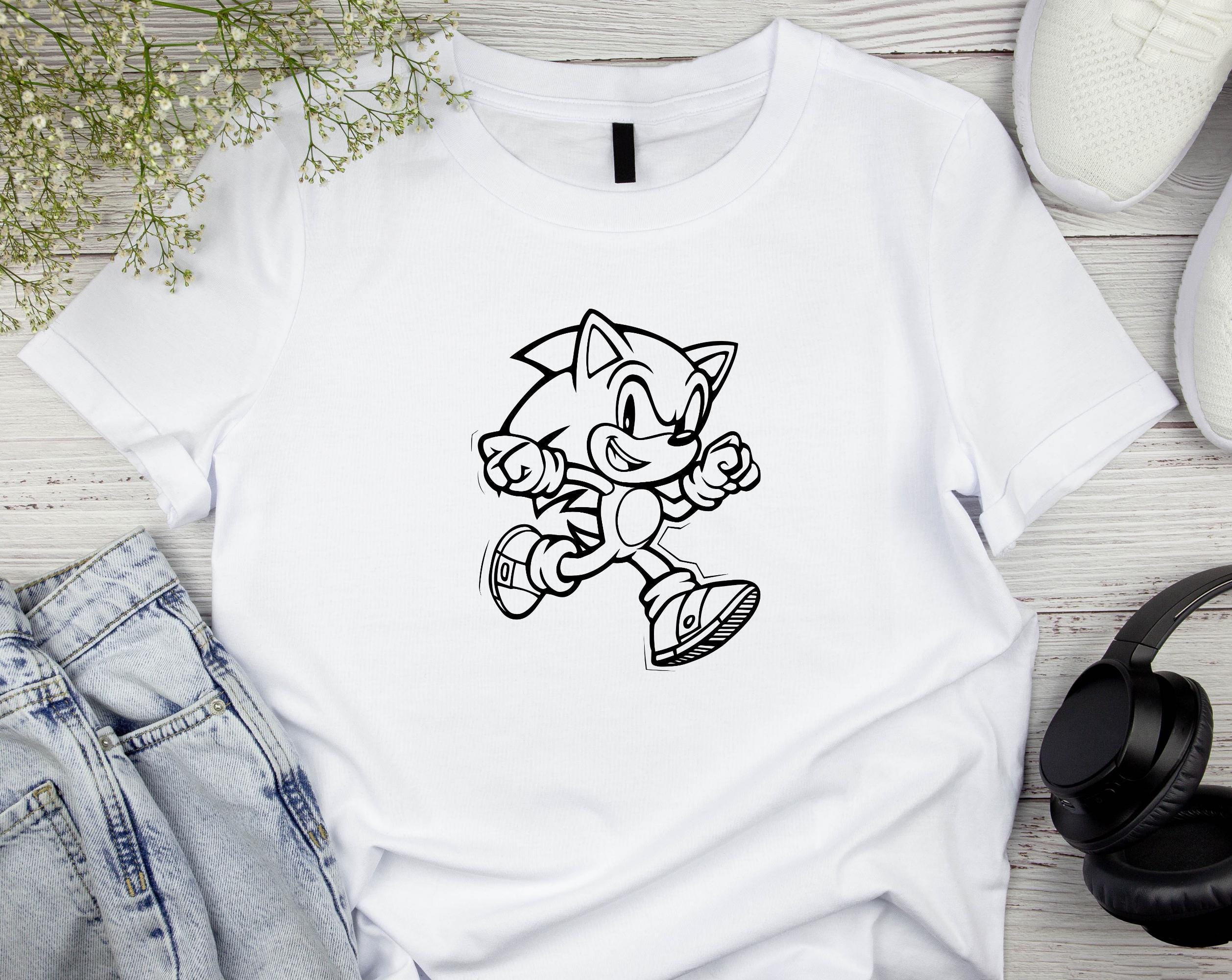 Sonic Svg, Sonic Outline SVG, Sonic Hedgehog Outline SVG, Sonic ...