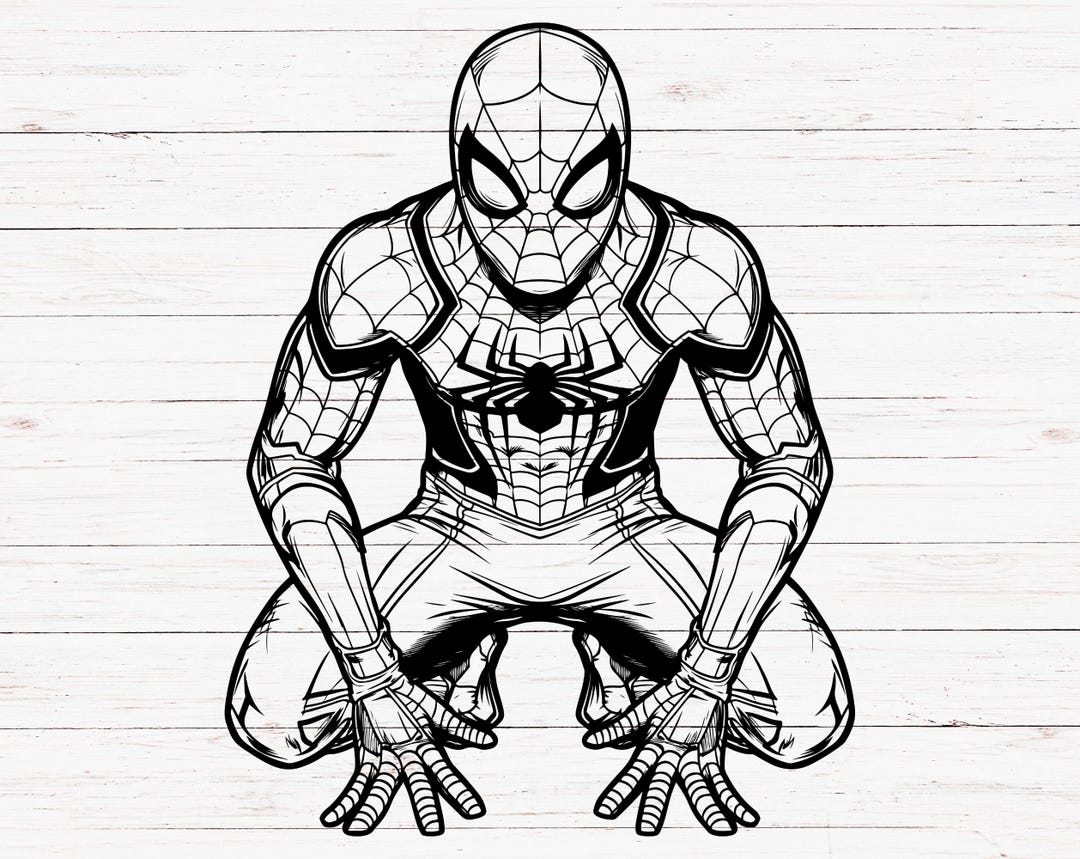 Spiderman Svg, Spiderman Png, Spiderman Outline Svg, Spiderman Outline ...