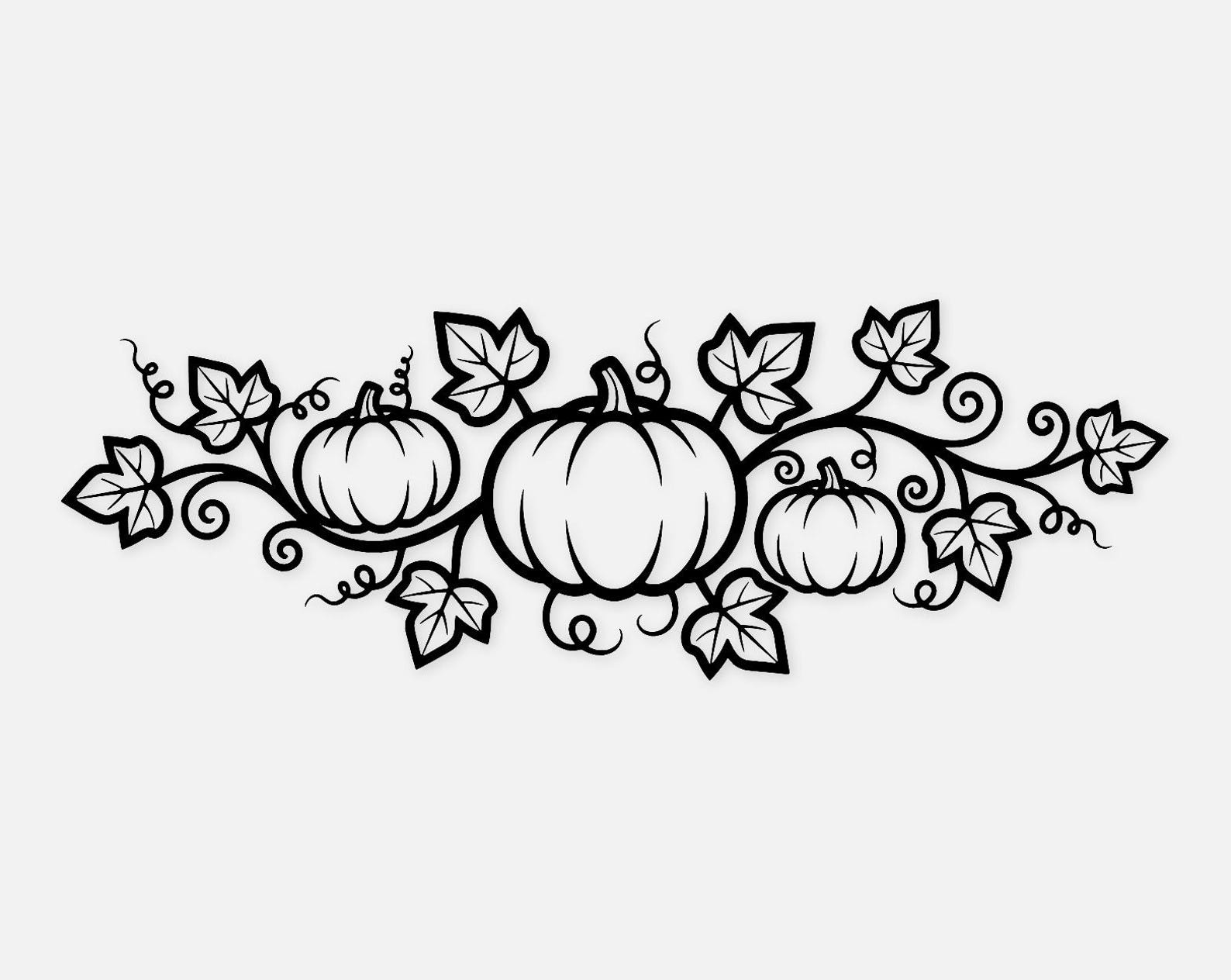 Pumpkin Patch Scene Svg Png: Bold Fall Decor for Mugs - Etsy