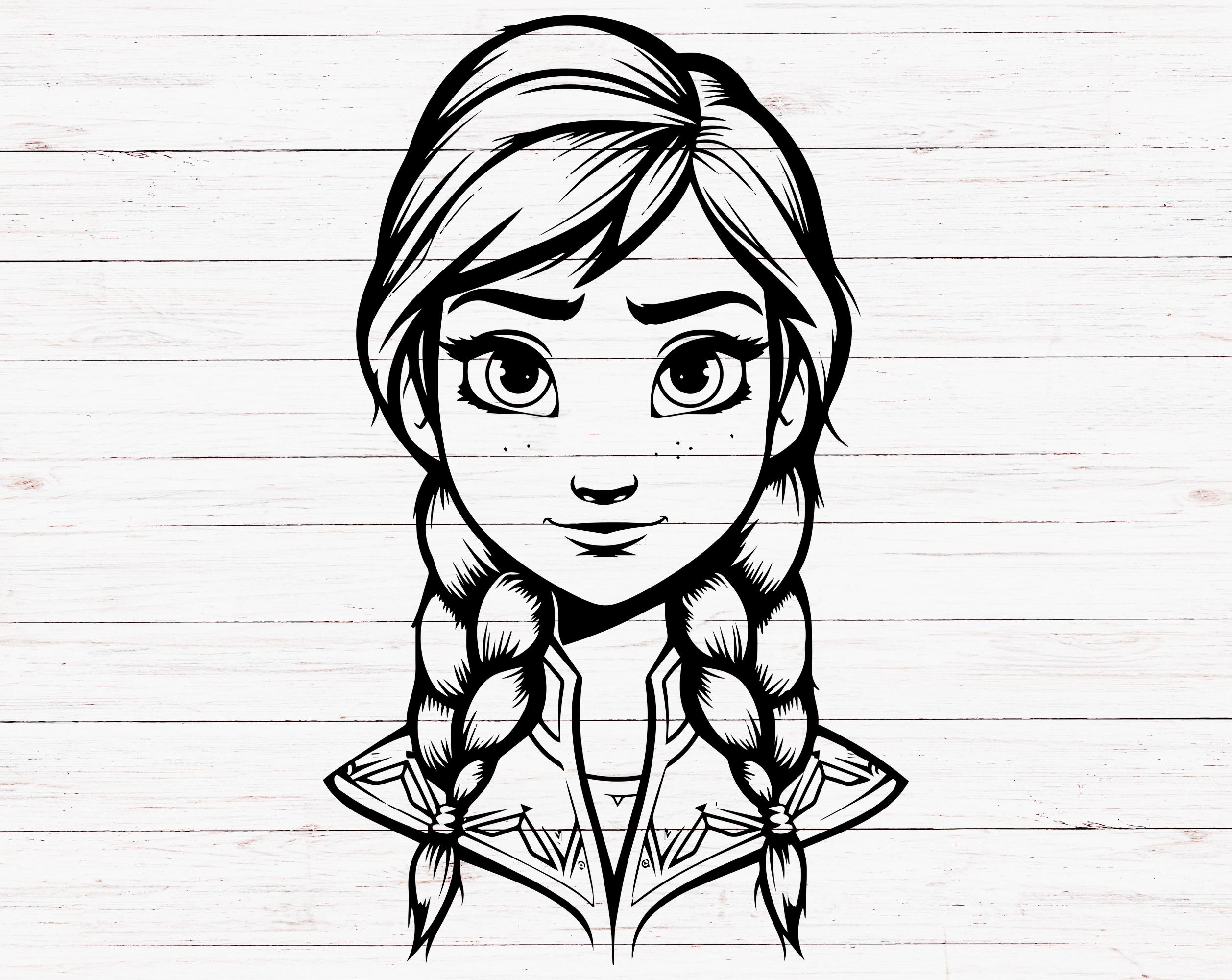 Anna Svg, Anna Frozen Svg, Anna Frozen Png, Frozen Anna Svg, Cute Anna ...
