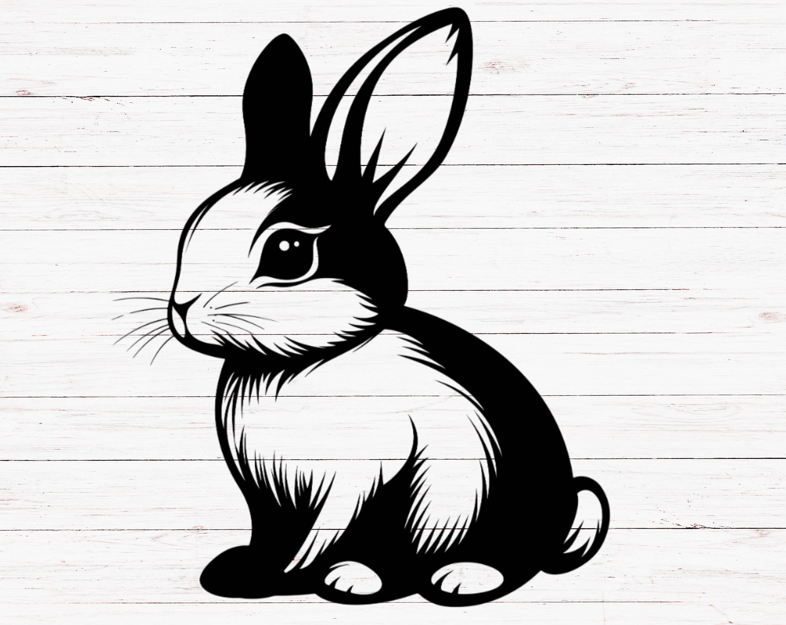 Cute Bunny Svg, Bunny Svg Bundle, Bunny Outline Svg, Bunny Silhouette ...