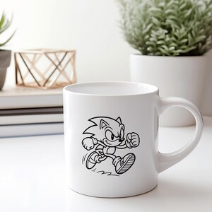 Sonic Svg | Running Sonic SVG PNG | Sonic Line Art Vector | Cartoon ...