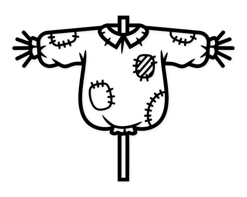 Scarecrow Body Outline Svg Png: Minimalist Cut File for Crafts - Etsy