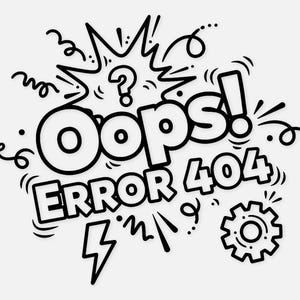Error 404 Typography Svg Png: Fun & Playful Cut File for T-shirts - Etsy