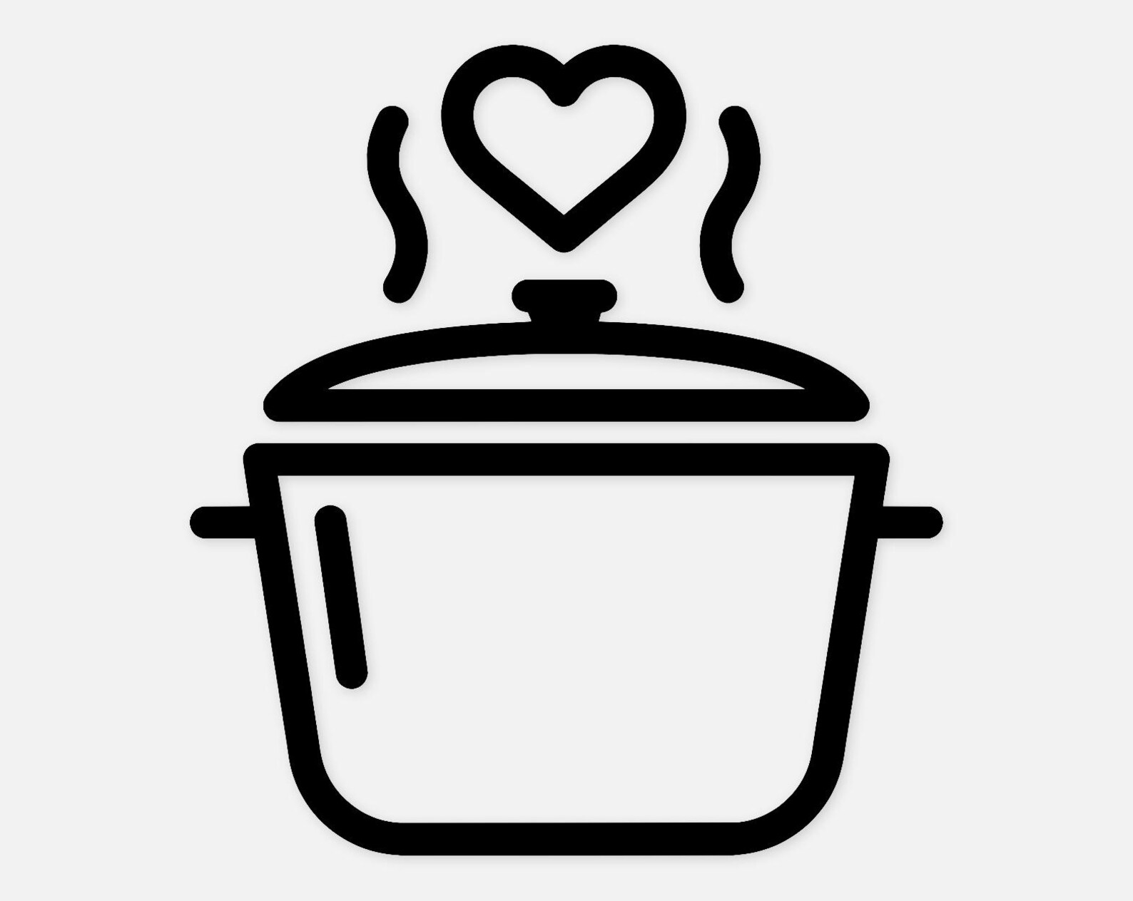 Steaming Pot Icon Svg Png: Bold Outline for Cooking Projects - Etsy