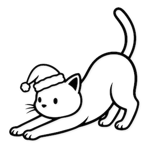 Christmas Cat Svg Png: Cut Ready Digital Design for Cricut Silhouette ...