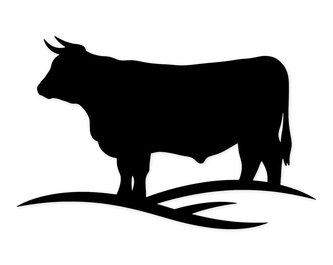 Cow Profile With Landscape Line Svg Png: Cut Ready Digital Design for ...