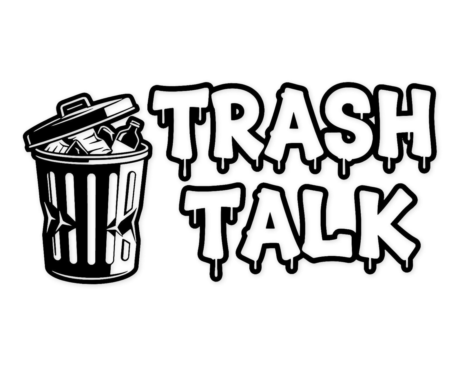 Trash Talk Typography Svg Png: Bold Graffiti Design for Stickers - Etsy