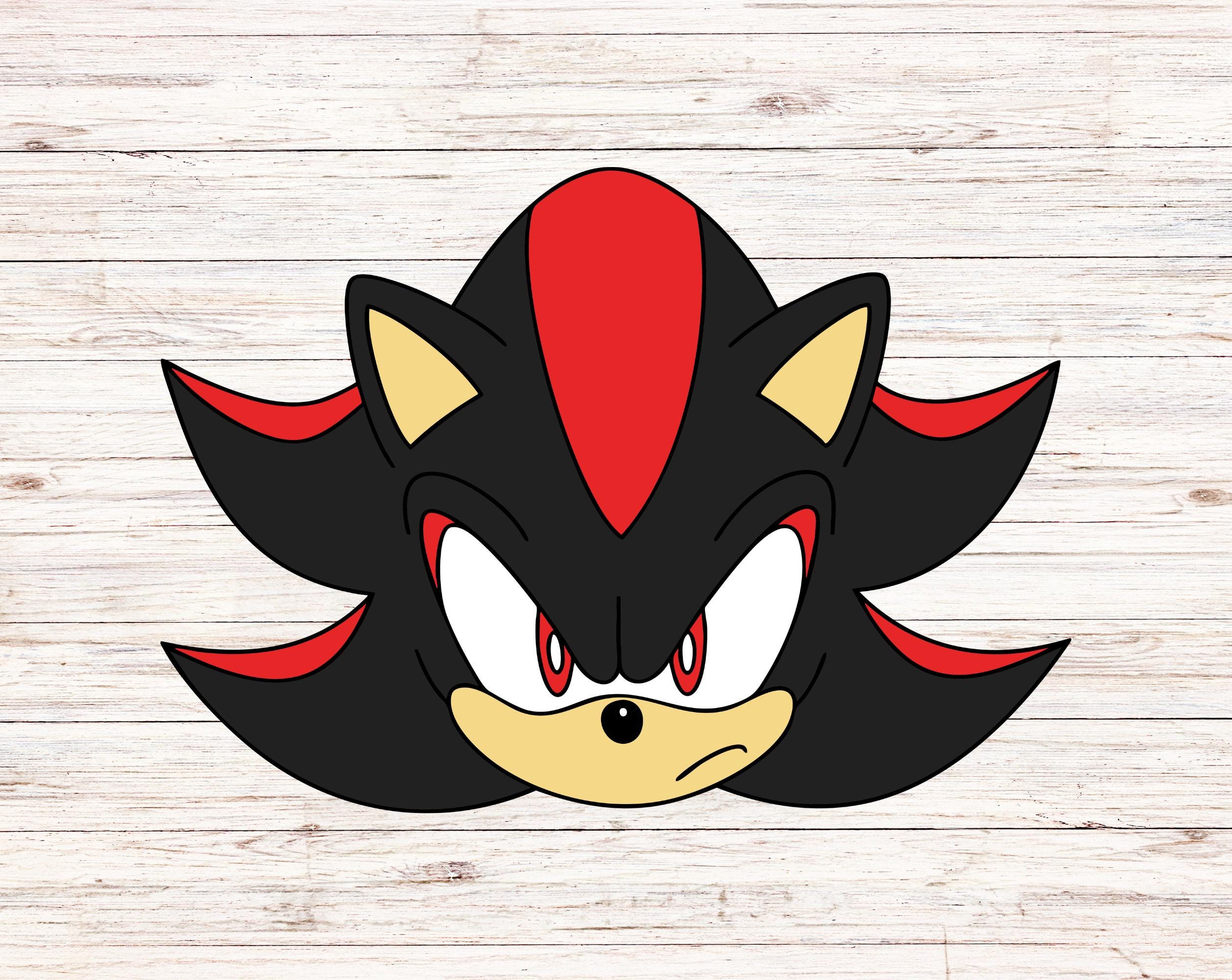 Shadow the Hedgehog Face SVG and PNG | Detailed Gaming Character Design ...