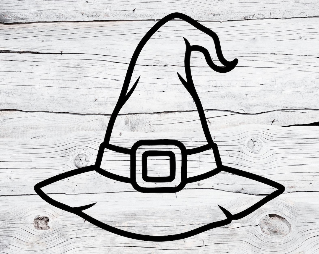 Witch Hat SVG PNG | Halloween Witch Hat Silhouette | Spooky Hat Clipart ...