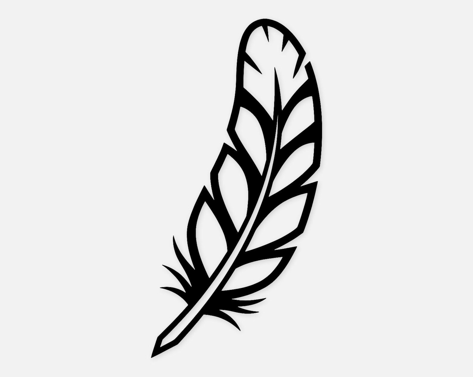 Turkey Feather Svg Png: Minimalist Design for Crafts - Etsy