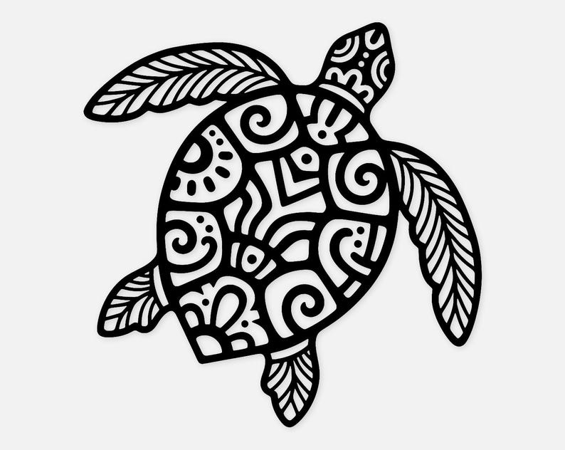 Boho Turtle Svg Png: Cut Ready Digital Design for Cricut Silhouette - Etsy
