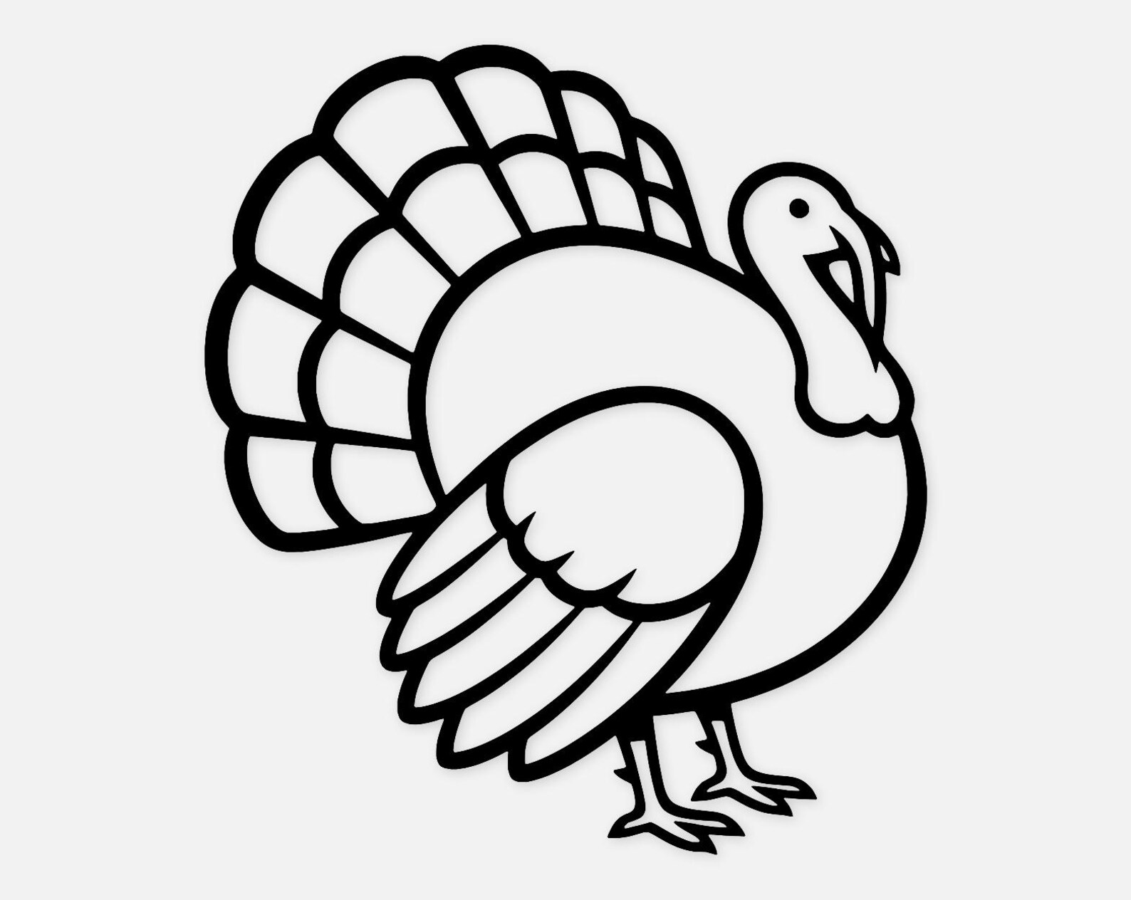 Simple Turkey Shape Svg Png: Cut Ready Digital Design for Cricut ...