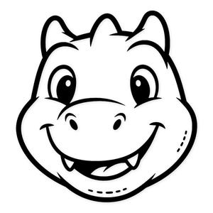 Smiling Dino Svg Png: Cut Ready Digital Design for Cricut Silhouette - Etsy