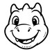 Smiling Dino Svg Png: Cut Ready Digital Design for Cricut Silhouette - Etsy