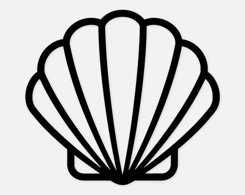 Single Sea Shell Icon Svg Png: Cut Ready Digital Design for Cricut ...