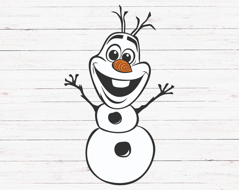 Olaf Outline Svg | Frozen Olaf Svg | Adorable Olaf Clipart for Cricut ...