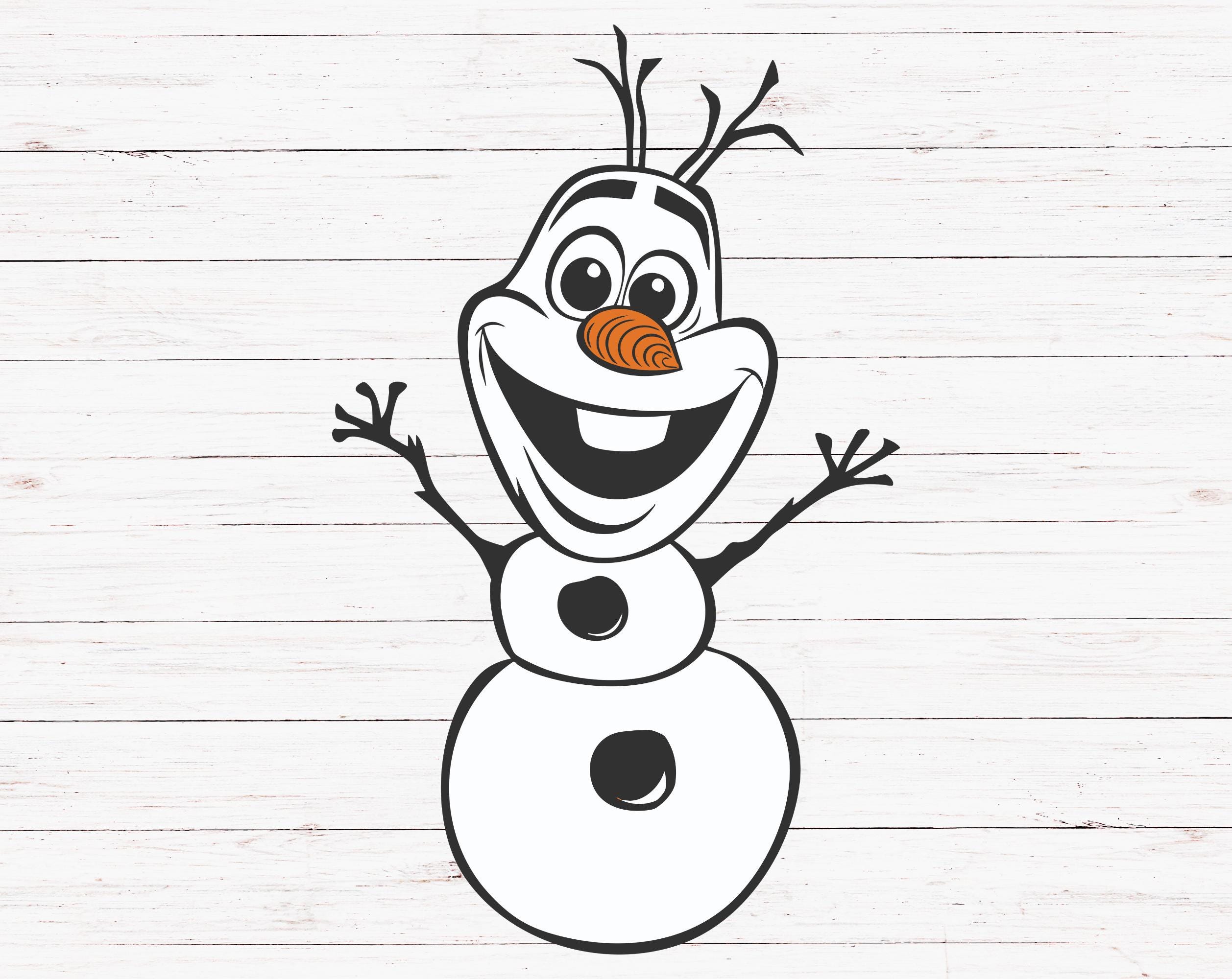 Olaf Outline Svg | Frozen Olaf Svg | Adorable Olaf Clipart for Cricut ...