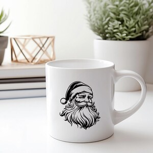 Christmas Classic Santa Claus Outline SVG, Christmas SVG Cut File ...