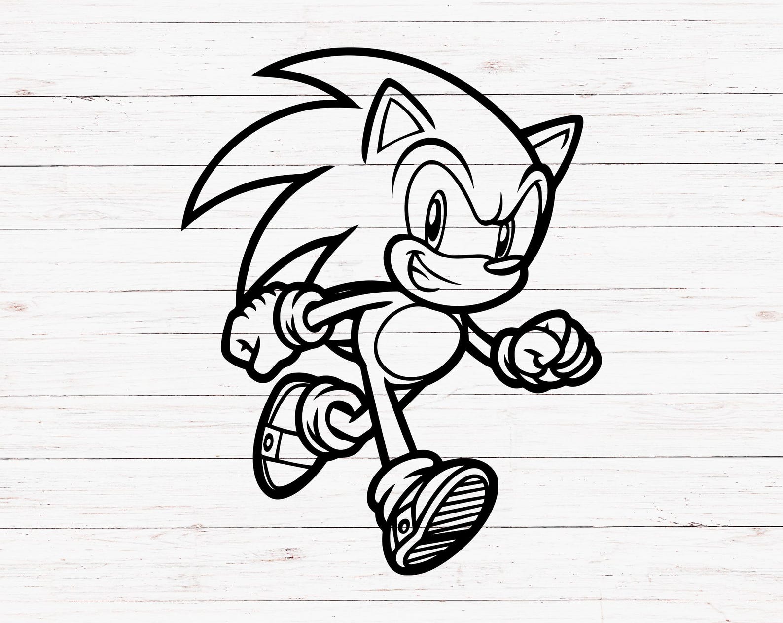 Sonic Outline Svg, Sonic Outline Png, Sonic Svg, Sonic the Hedgehog Svg ...